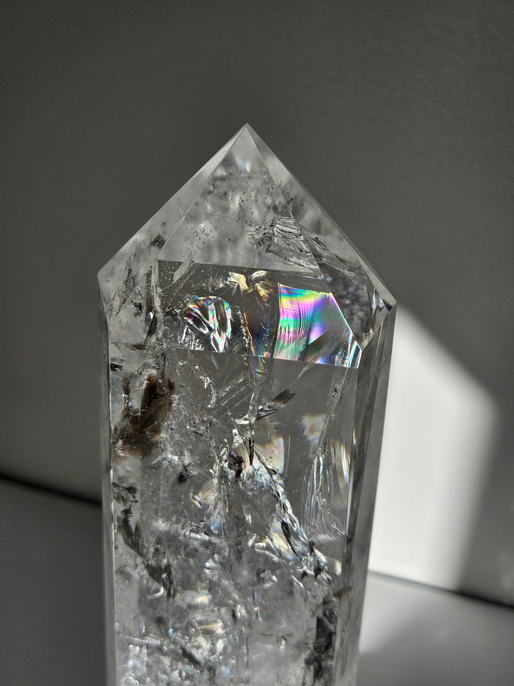 Rainbow filled Quartz Statement Tower